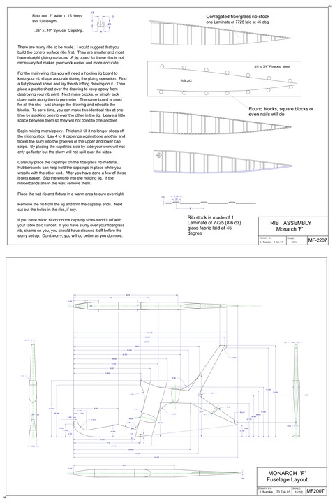 Monarch F Drawing Set – Complete PDF Bundle – Marske Aircraft
