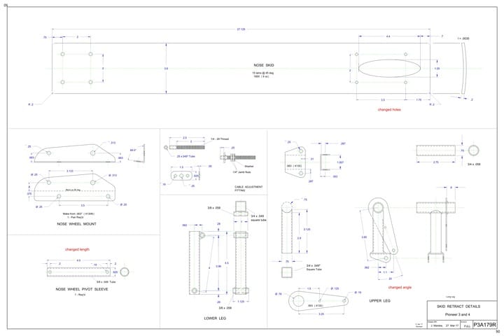 Pioneer 3A Drawing Set – Complete PDF Bundle – Marske Aircraft