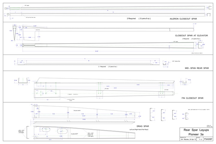 Pioneer 3A Drawing Set – Complete PDF Bundle – Marske Aircraft