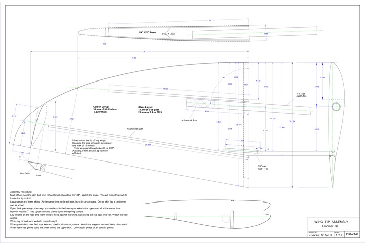 Pioneer 3A Drawing Set – Complete PDF Bundle – Marske Aircraft