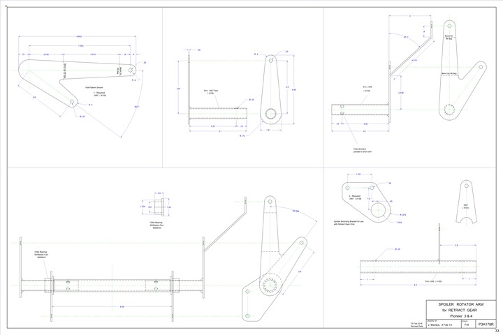 P4-P3A – Spoiler Rotator Arm – Retractable Gear – Marske Aircraft